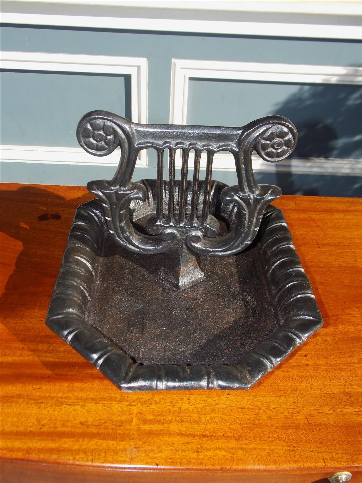 American Cast Iron Lyre Boot Scrape, Charleston, SC Circa 1810 at 1stdibs