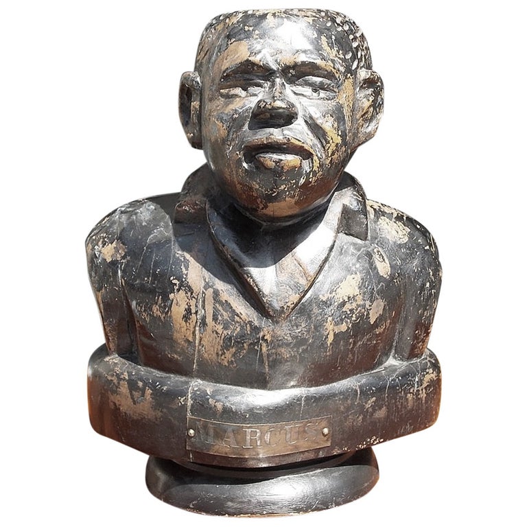 American Carved Wooden Bust of Jamaican, Marcus Mosiah Garvey, Jr ...