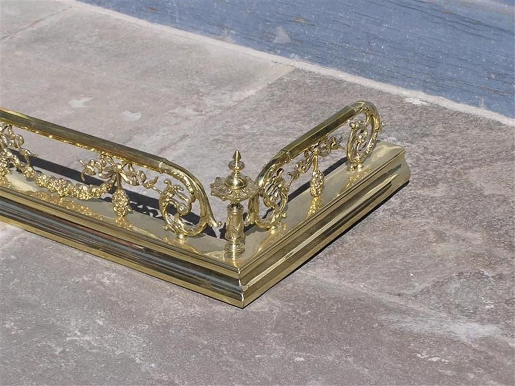 French Brass and Onyx Fire Fender at 1stDibs