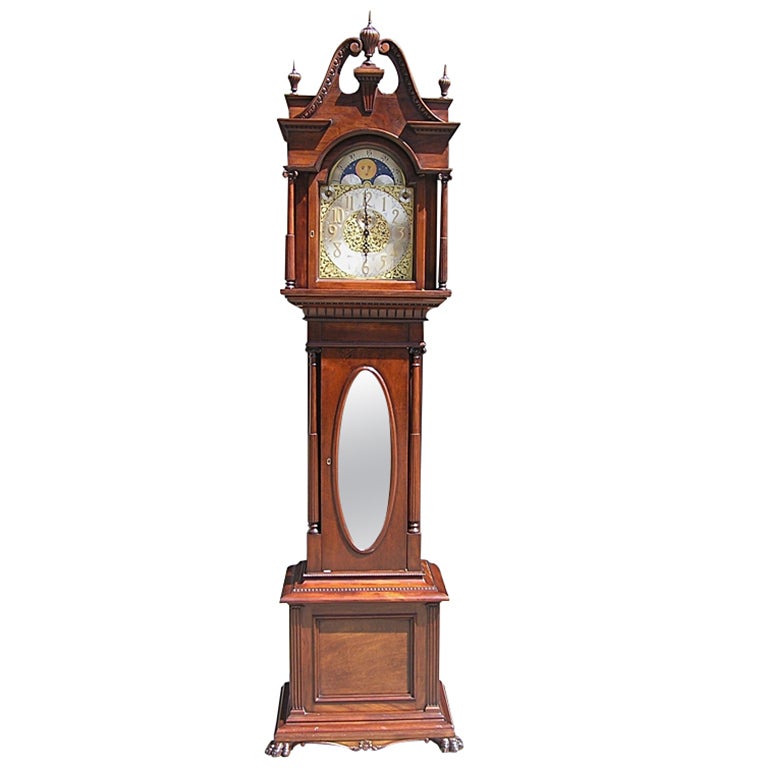 American Mahogany Tall Case Clock (Seth Thomas) at 1stDibs