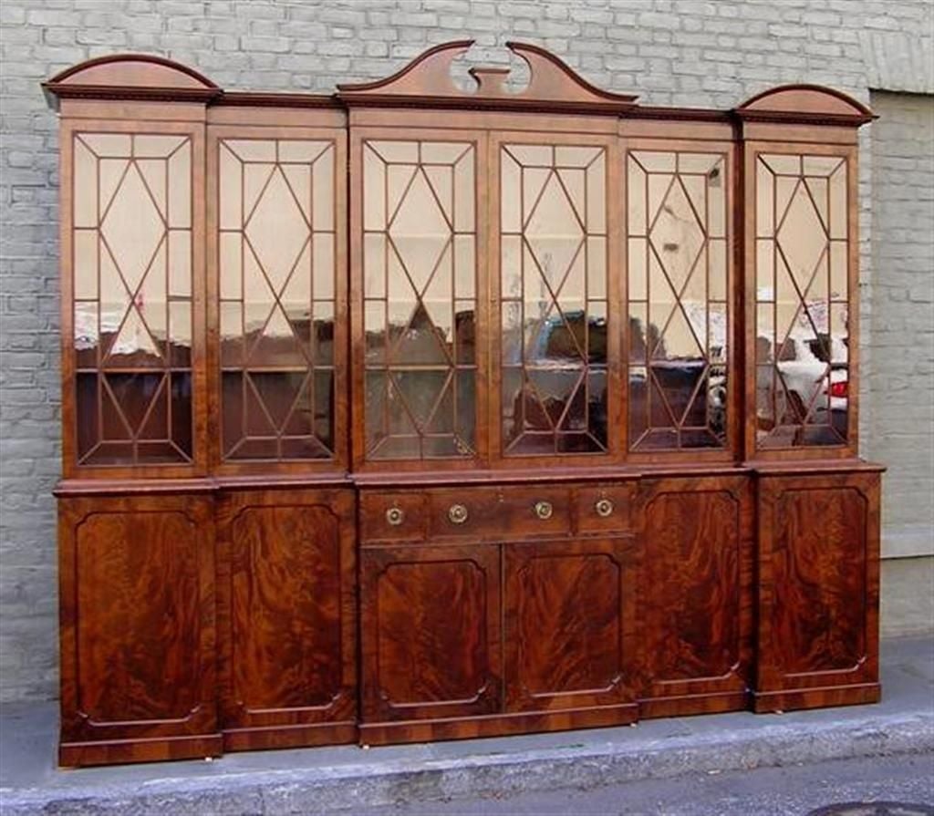 English Mahogany Breakfront at 1stDibs