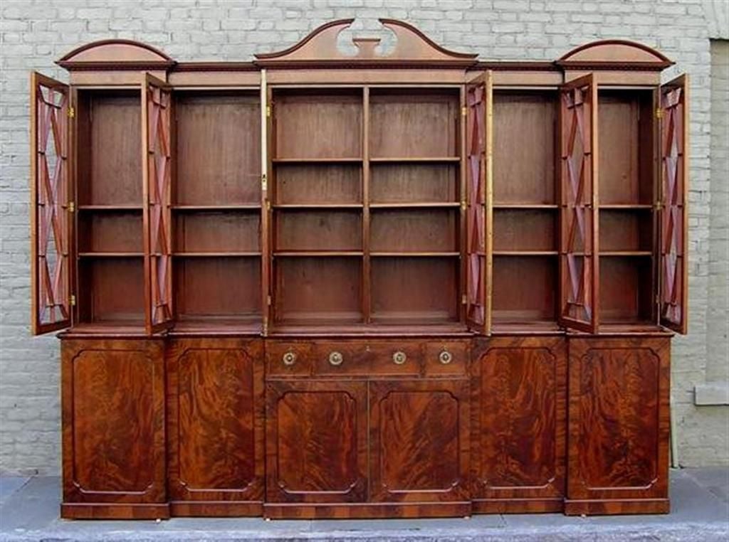 English Mahogany Breakfront at 1stDibs
