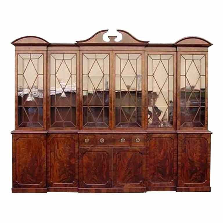 English Mahogany Breakfront at 1stDibs