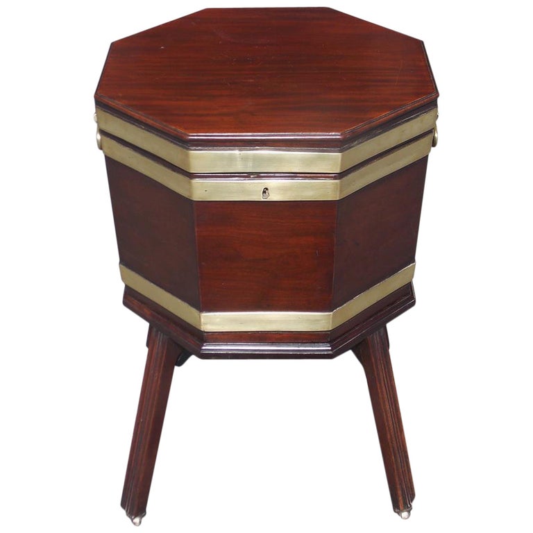 English Chippendale Mahogany Octagonal Cellarette on Stand, Circa 1770 ...