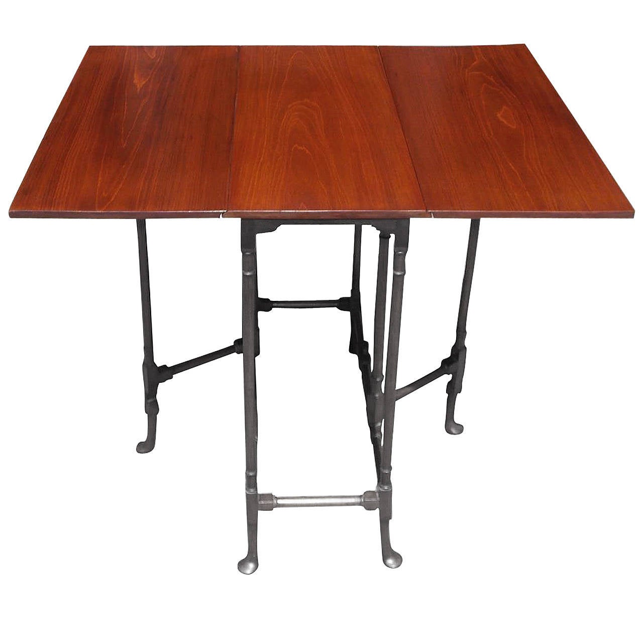 American Mahogany Drop-Leaf Spider Leg Table, Circa 1880 at 1stDibs