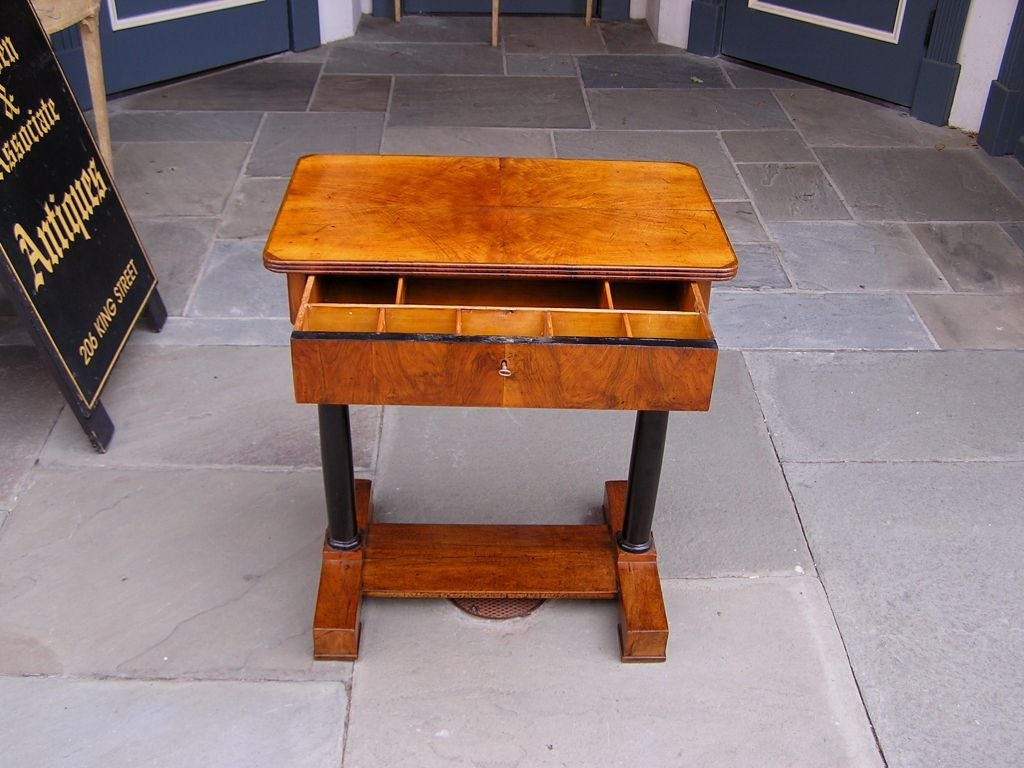 French Burl Walnut Work Table For Sale at 1stDibs