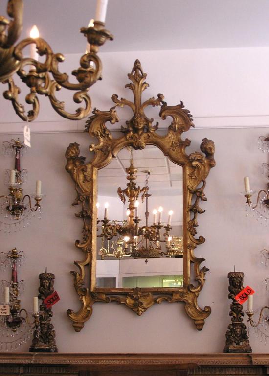 Italian Gilt Cherub Mirror at 1stDibs