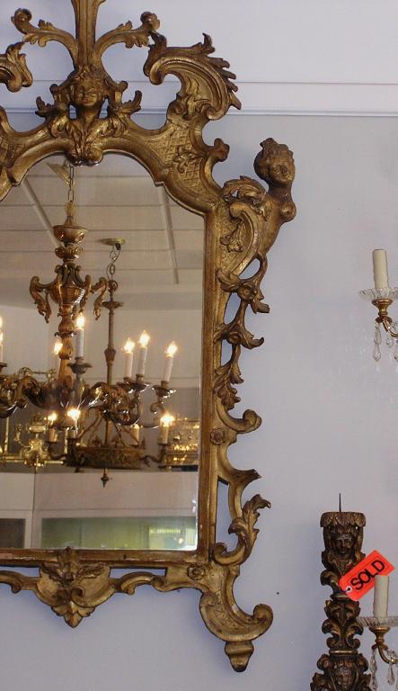 Italian Gilt Cherub Mirror at 1stDibs