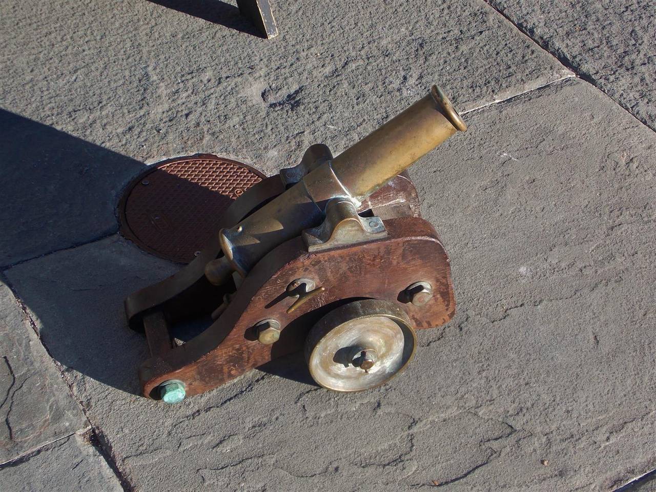 English Bronze Signal Cannon on Carriage, Circa 1830 at 1stDibs