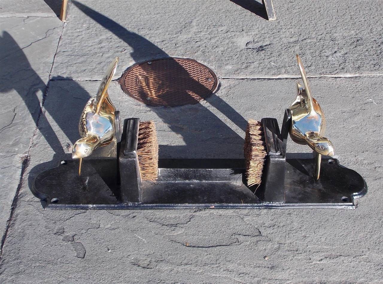 American Brass and Cast Iron Boot Scraper. Circa 1910 at 1stDibs