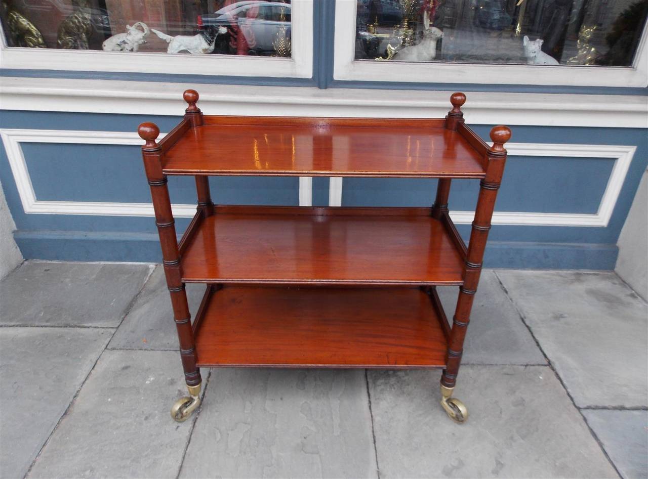 English Regency Mahogany Tiered Trolley, Circa 1815 at 1stDibs