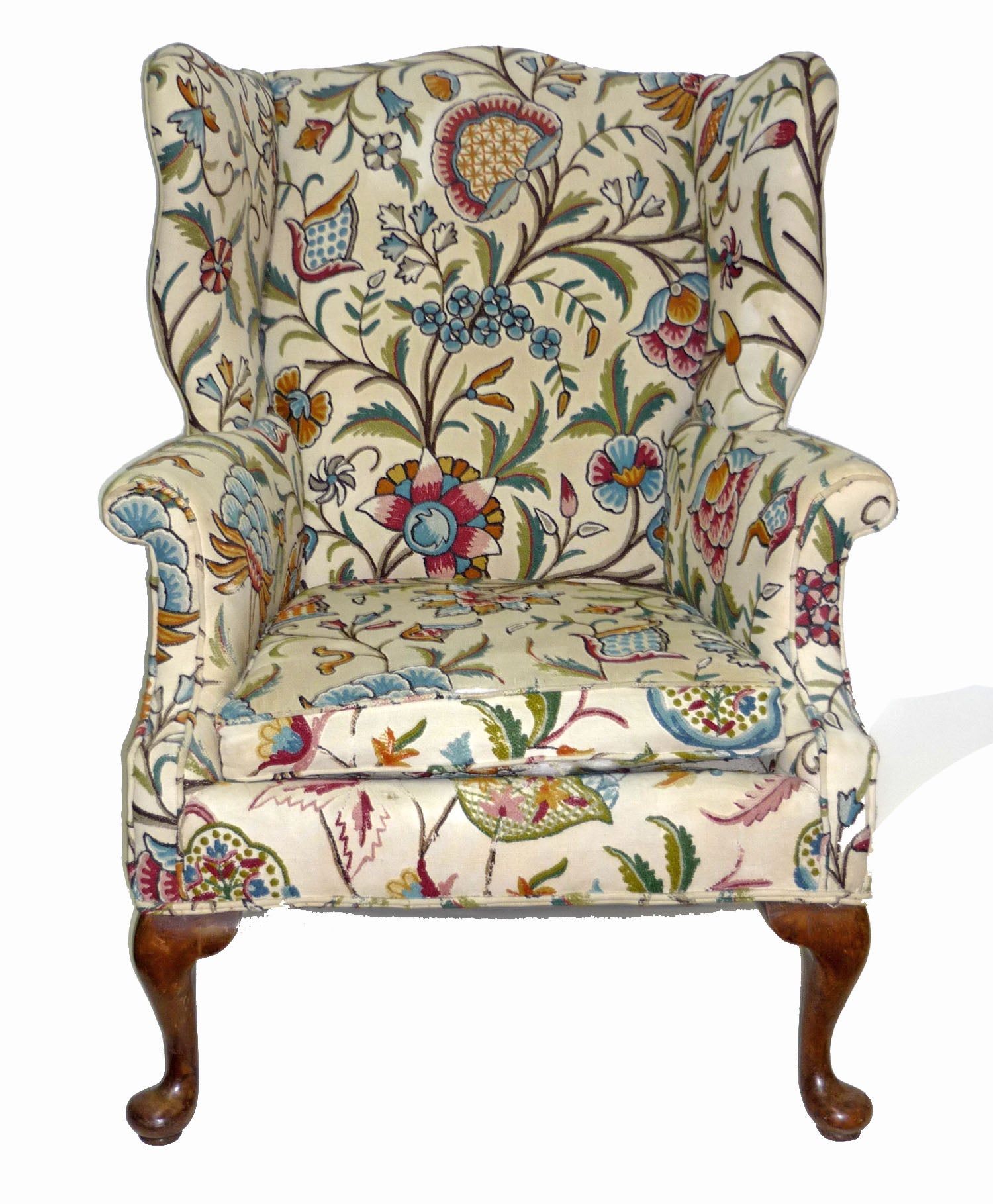 George III Style Mahogany Wing Chair at 1stDibs