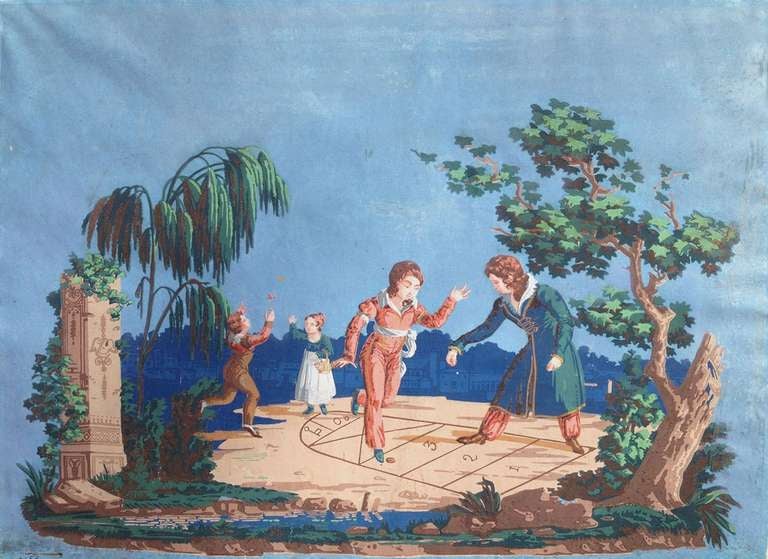 19th Century Jean Zuber et Cie Wallpaper Mural, Block Printed at 1stDibs