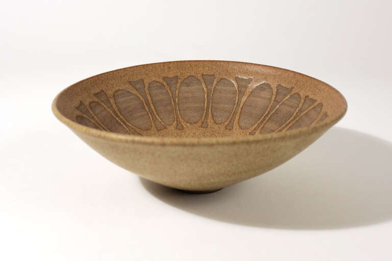 Clyde Burt Ceramic Bowl at 1stDibs