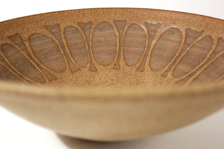 Clyde Burt Ceramic Bowl at 1stDibs