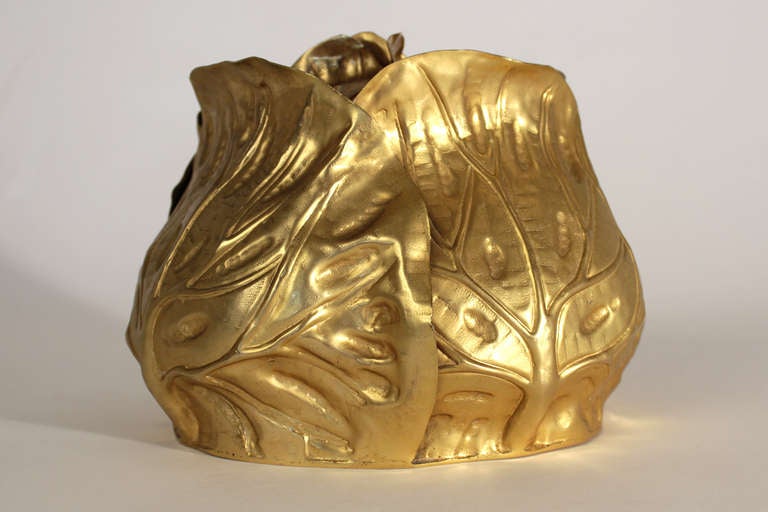 Gold Plated Cabbage Ice Bucket at 1stDibs | gold cabbage