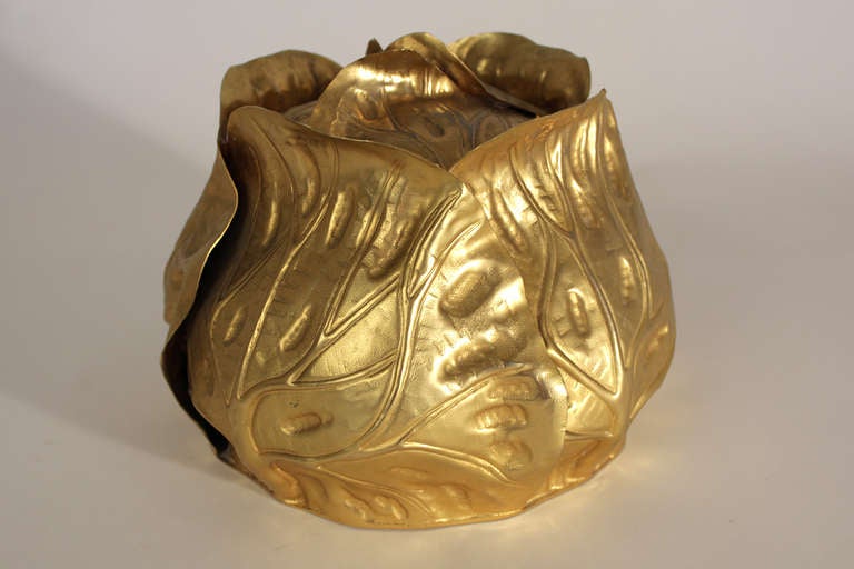 Gold Plated Cabbage Ice Bucket at 1stDibs | gold cabbage