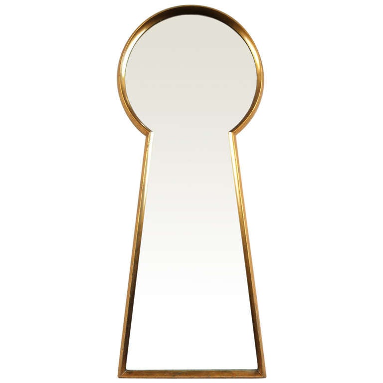 Keyhole Shaped Gilt Mirror at 1stDibs | keyhole shaped mirror, key hole ...
