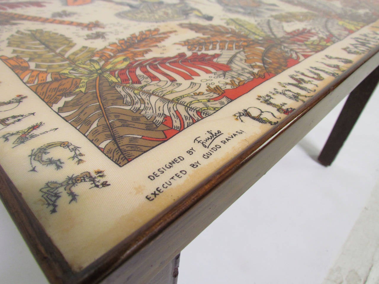 Rare and Unusual Florentine Coffee Table by Emilio Pucci at 1stDibs