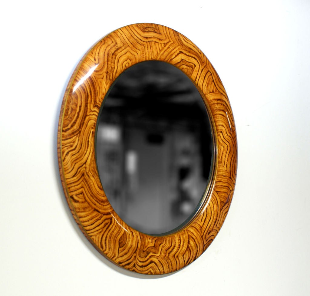 Two Hand Painted Faux Tortoise Shell Mirrors by Maitland Smith at 1stDibs
