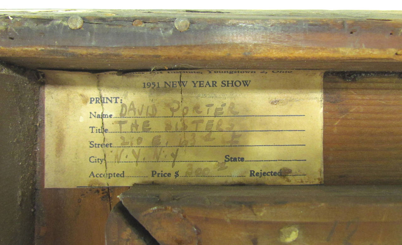 Abstract Expressionist Painting by Listed Artist David Porter, circa ...