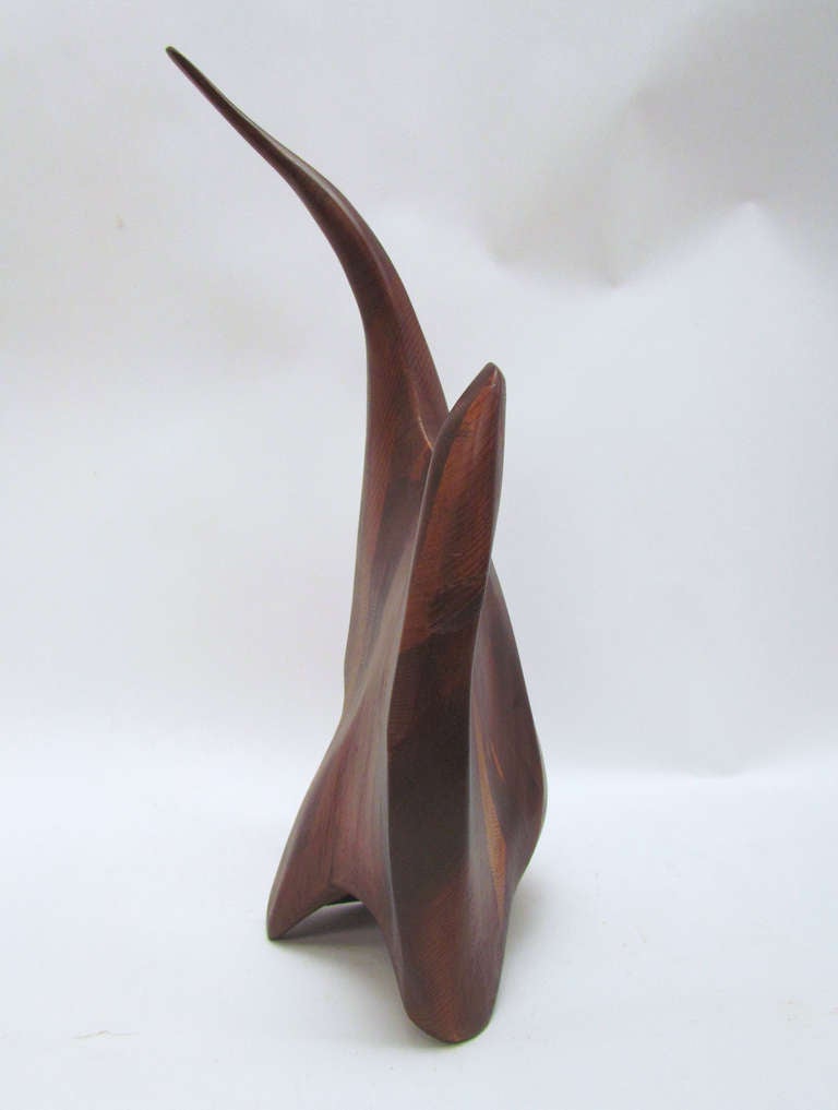 Abstract Modernist Carved Wood Sculpture ca. 1960s at 1stDibs