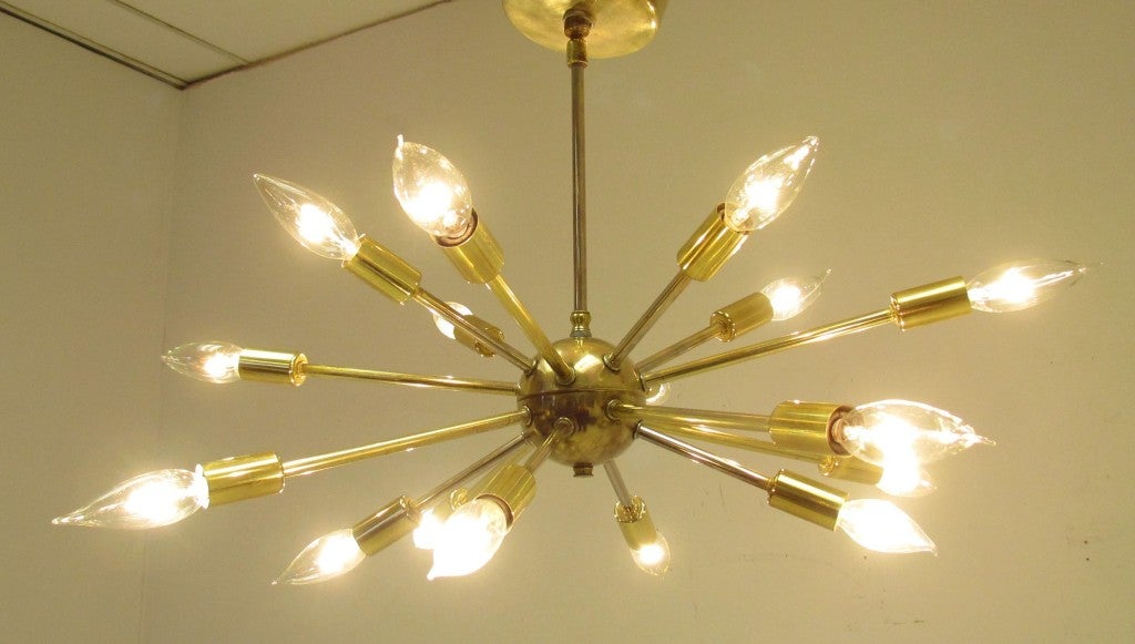 Mod Atomic Sputnik Chandelier Light Fixture with Sixteen Arms at 1stDibs