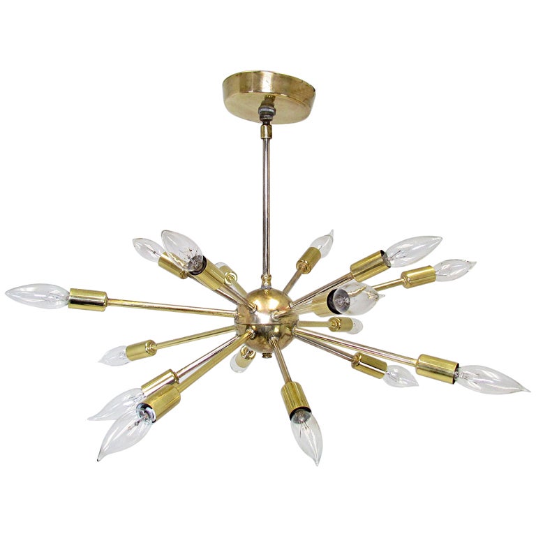 Mod Atomic Sputnik Chandelier Light Fixture with Sixteen Arms at 1stDibs