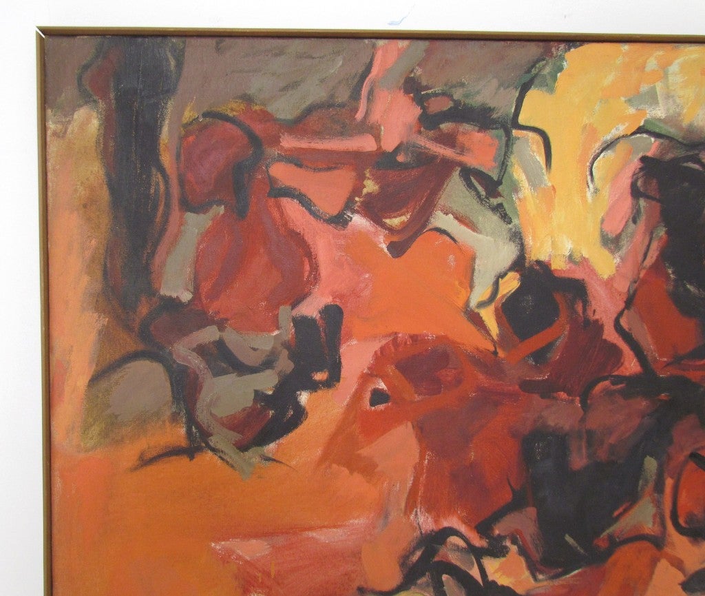 Large Abstract Oil by New York Artist Evelyn Eller at 1stDibs