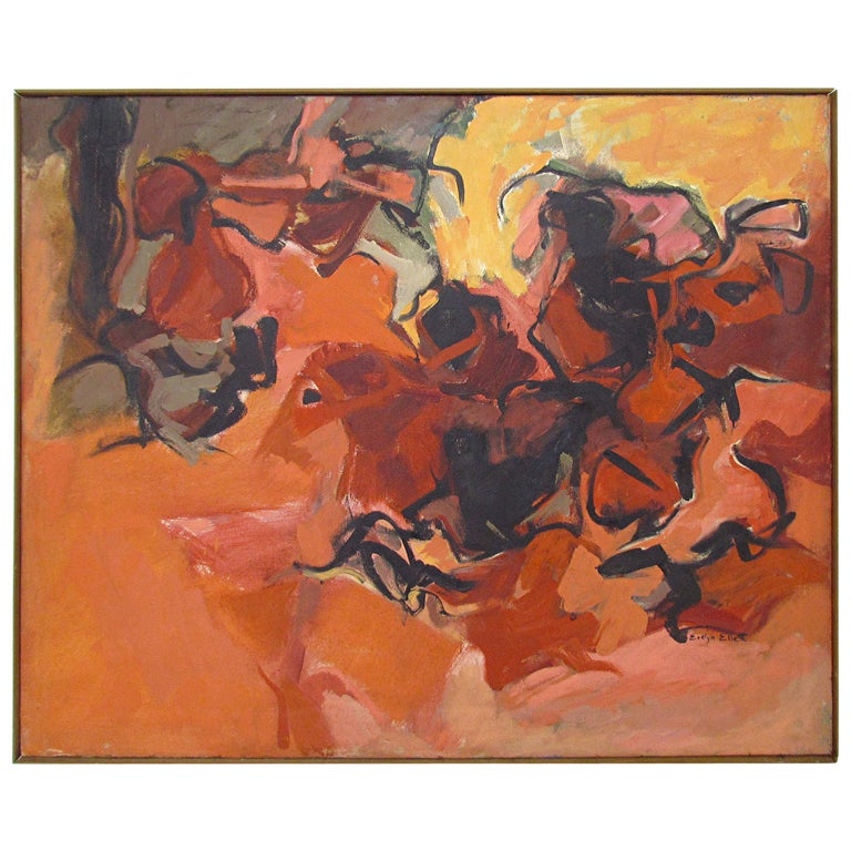 Large Abstract Oil by New York Artist Evelyn Eller at 1stDibs