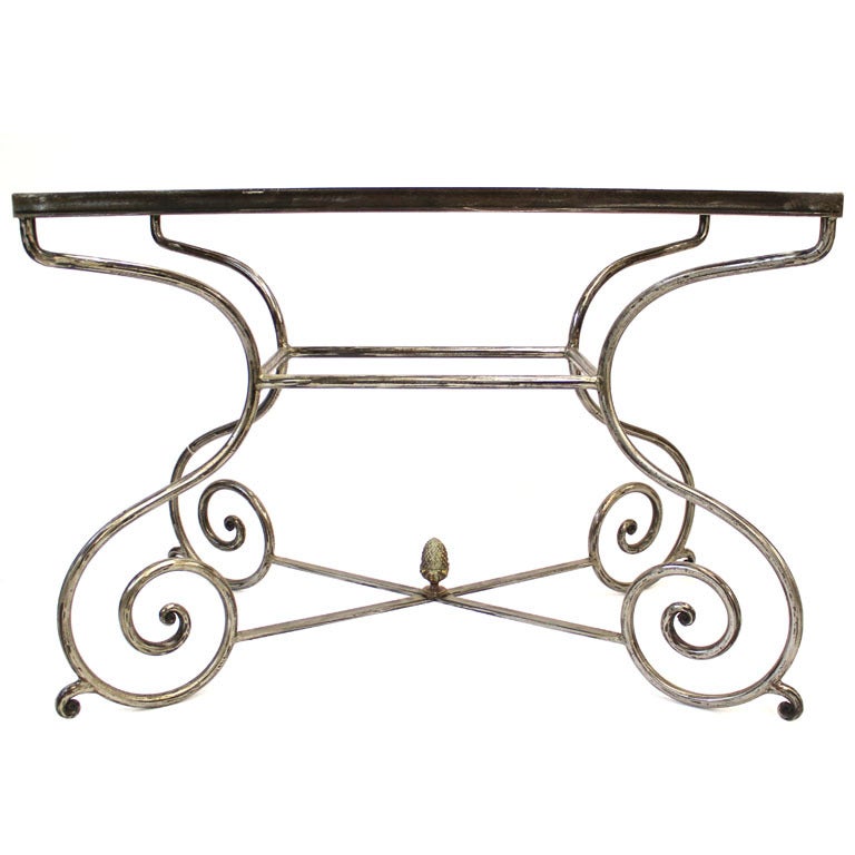Iron Scroll Table Base at 1stDibs