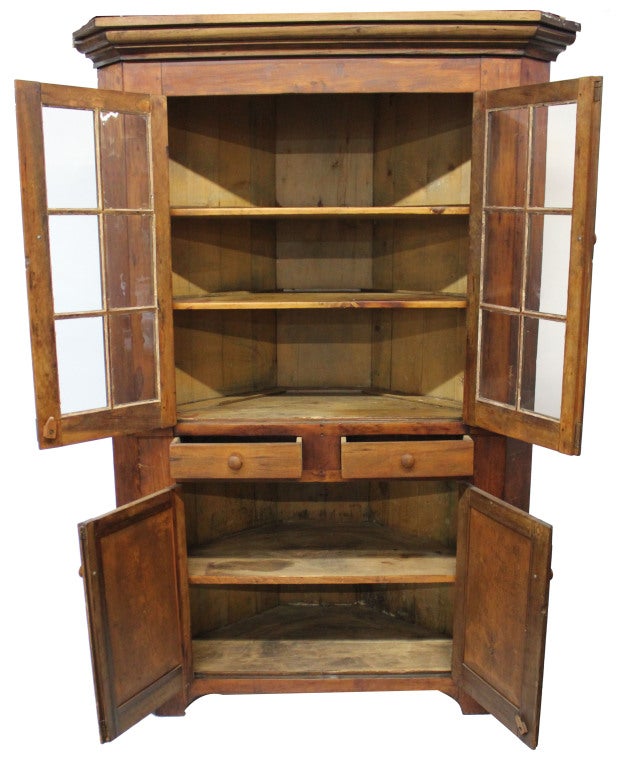 Primitive Corner Cupboard at 1stDibs