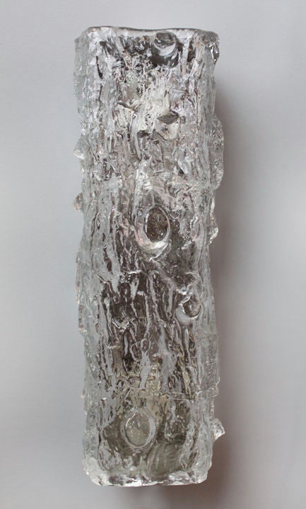 Small Vertical Hanging Rectangular Glass Wall Sconce at 1stDibs ...