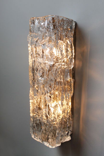 Small Vertical Hanging Rectangular Glass Wall Sconce at 1stDibs ...