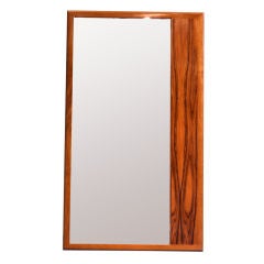 Walnut California Design Mirror With Rosewood Accent at 1stDibs