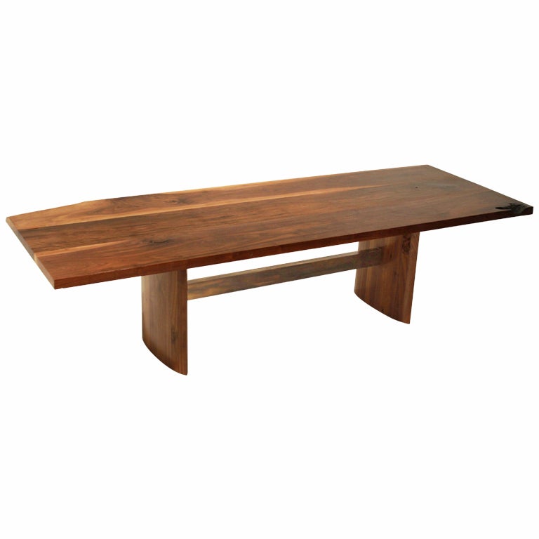 The Jantar Alloy Dining Table in Walnut by Thomas Hayes Studio at 1stDibs