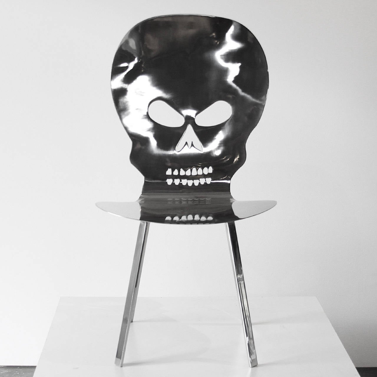 Cadeira Caveira Inox/Skull Inox Chair by Alê Jordão For Sale at 1stDibs ...