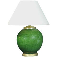 Large Hand Thrown Ceramic Lamp at 1stDibs