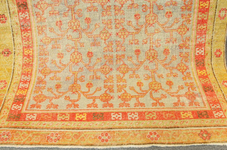 Brilliantly Colored Old Samarkand Rug at 1stDibs