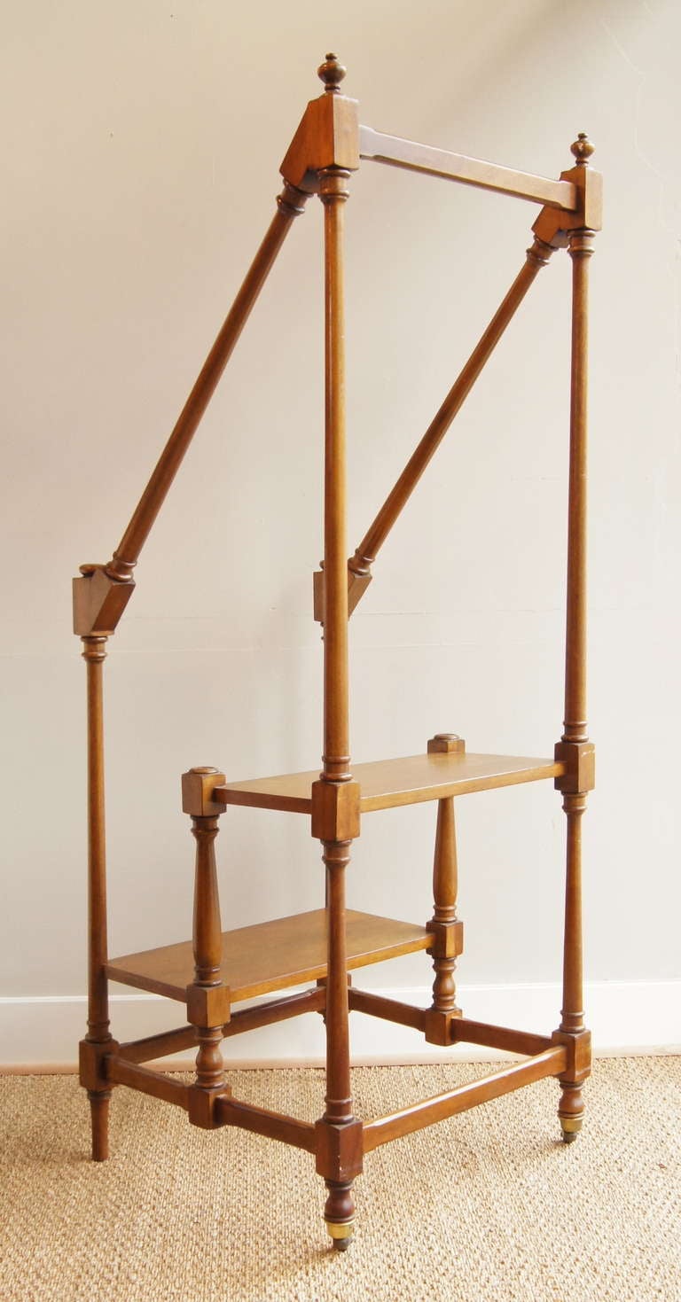 Mahogany Library Steps at 1stDibs