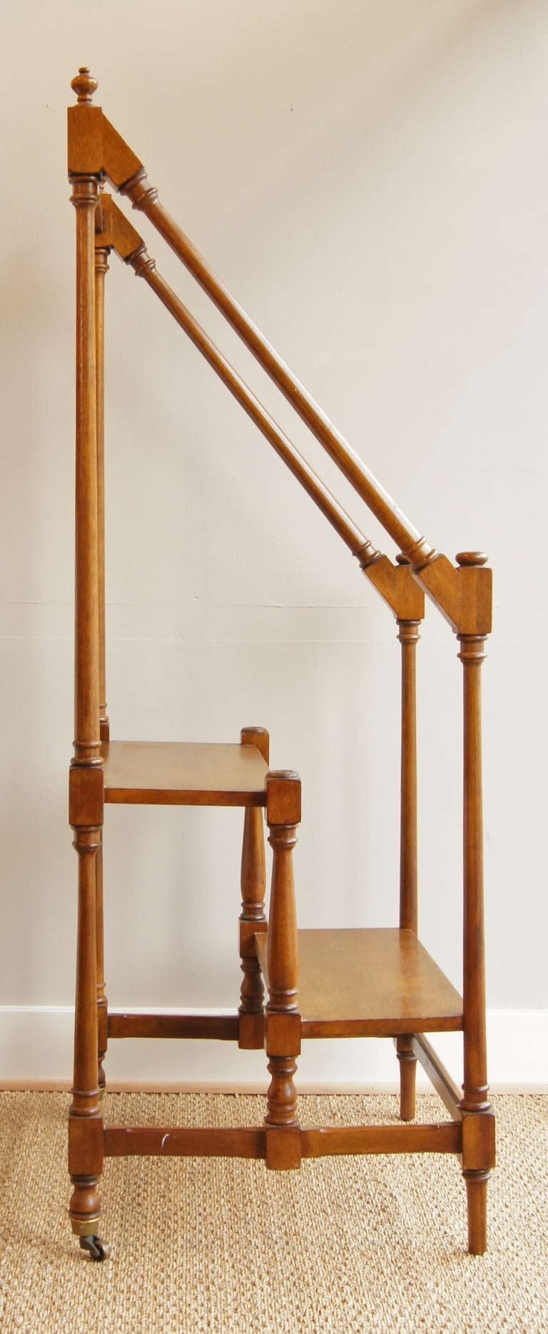 Mahogany Library Steps at 1stDibs