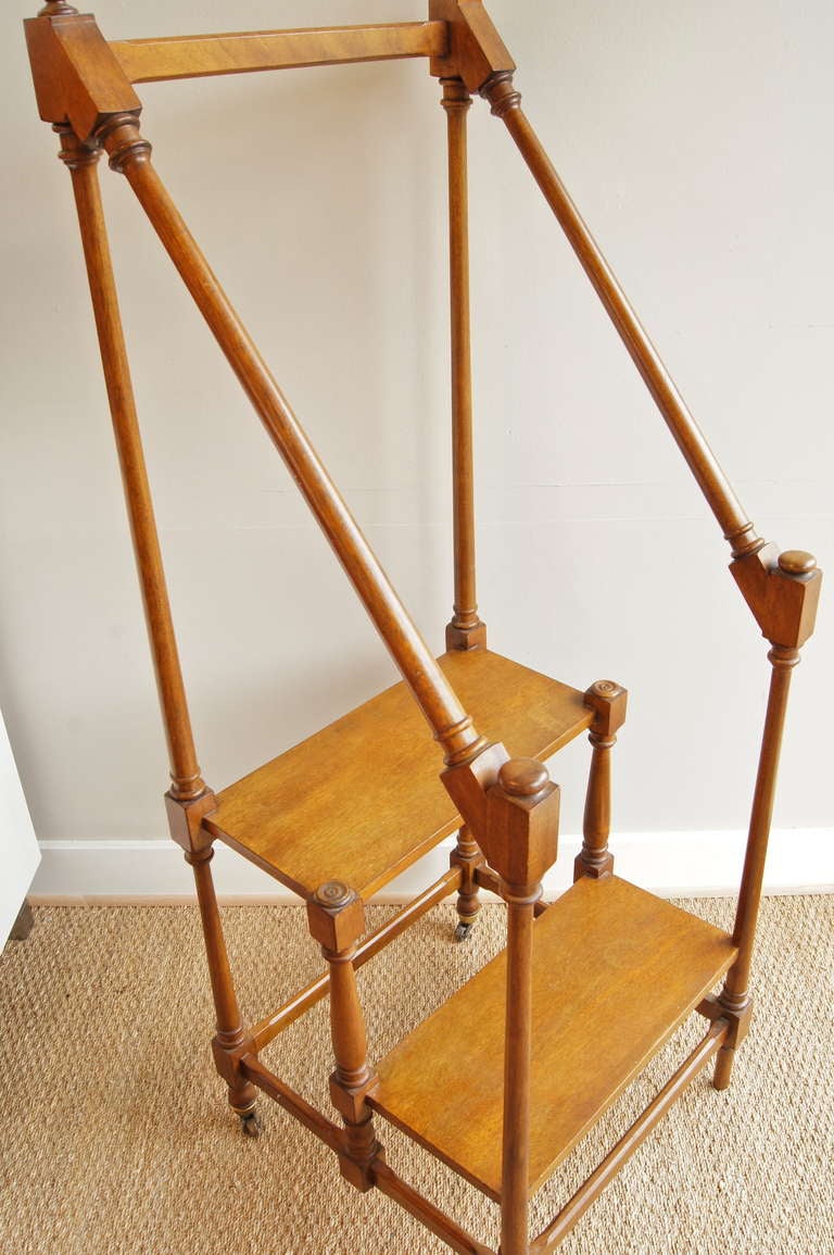 Mahogany Library Steps at 1stDibs