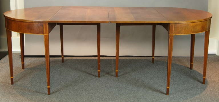 Federal Style D-End Dining Table at 1stDibs | d end dining table, d end ...
