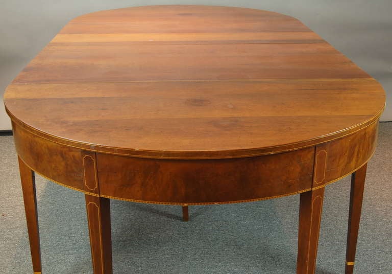Federal Style D-End Dining Table at 1stDibs | d end dining table, d end ...
