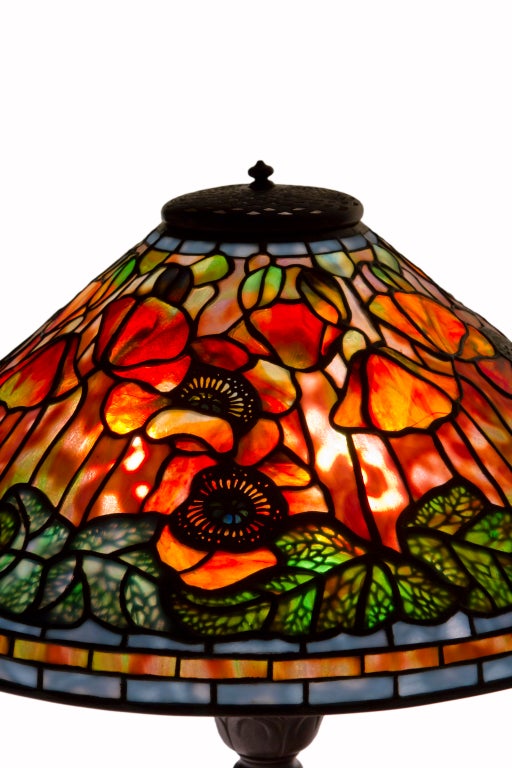 Tiffany Studios Sunset Poppy Table Lamp at 1stDibs