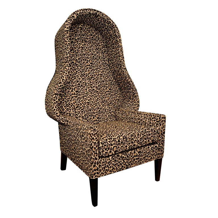 Hollywood Regency Leopard Print Canopy Chair For Sale at 1stDibs ...
