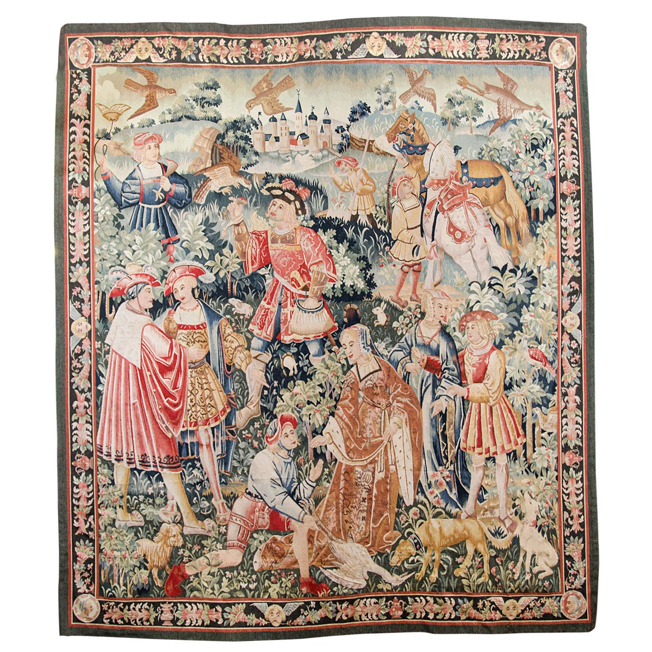 A Vintage Tapestry with Medieval Themes at 1stDibs