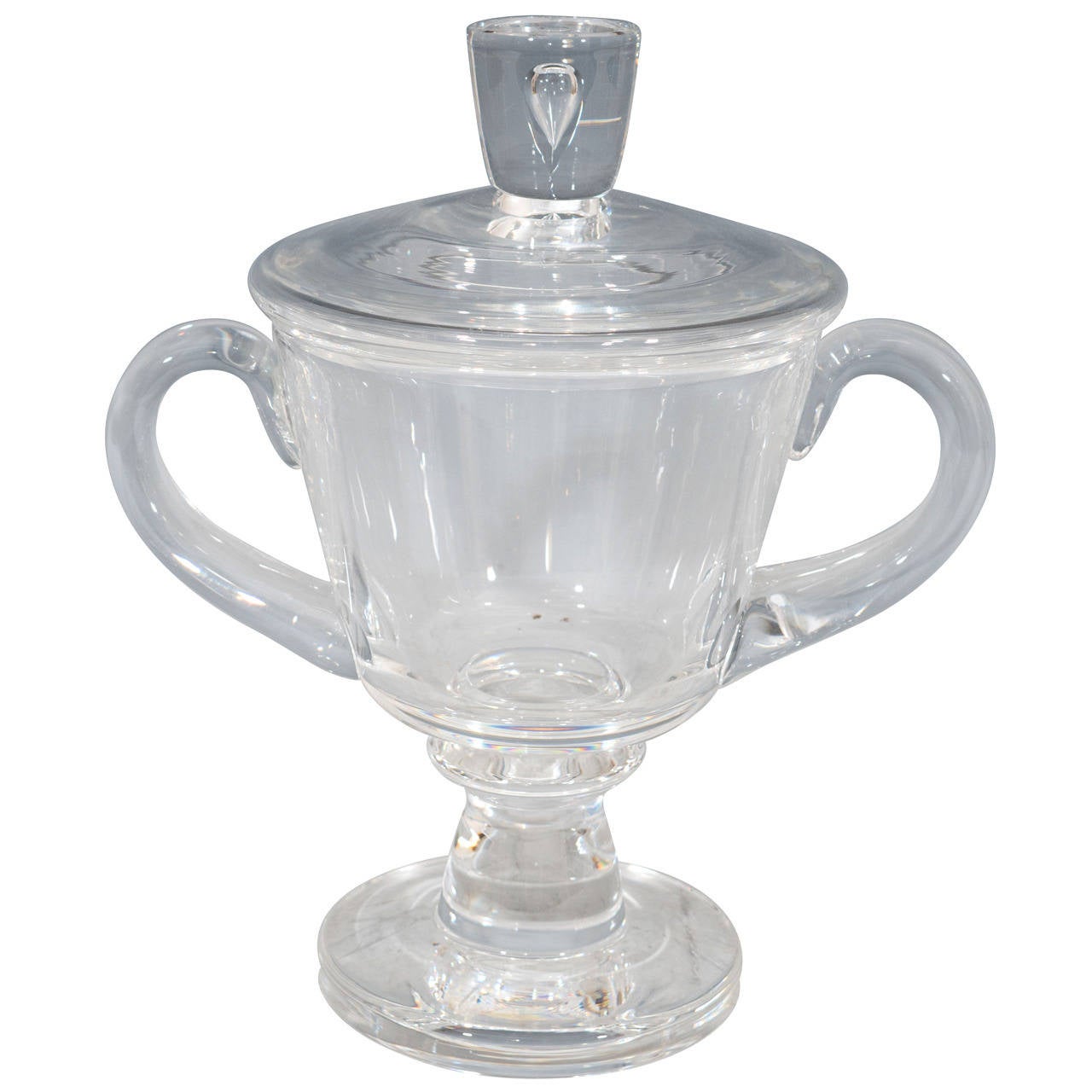 1930s Steuben Signed Glass Covered Candy Dish Or Urn For Sale At 1stdibs