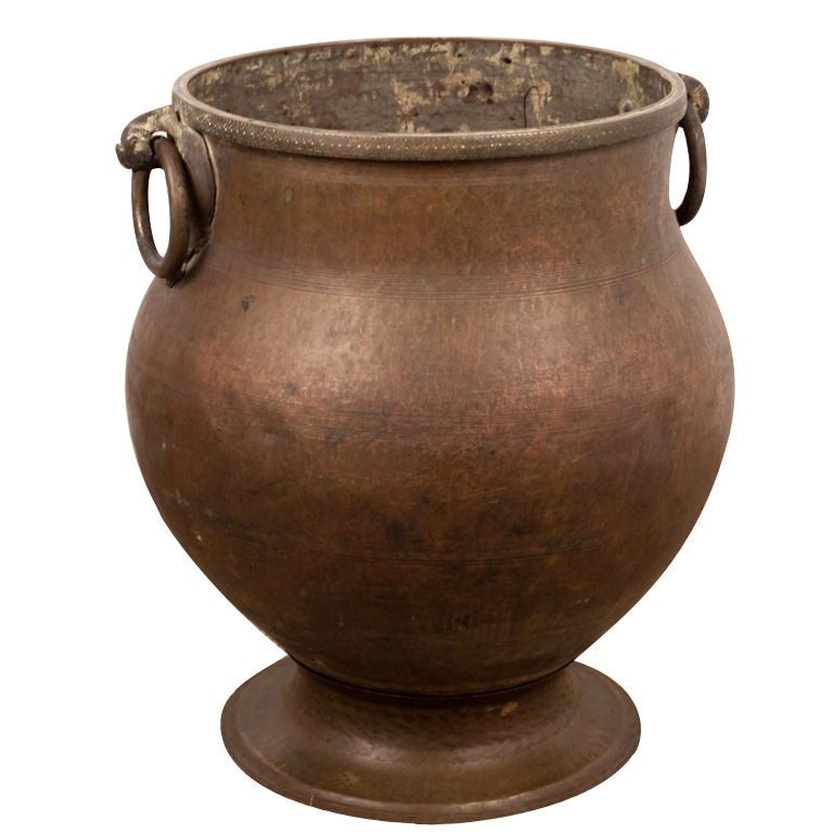 Hammered Copper Water Pot on Stand For Sale at 1stDibs | copper water ...