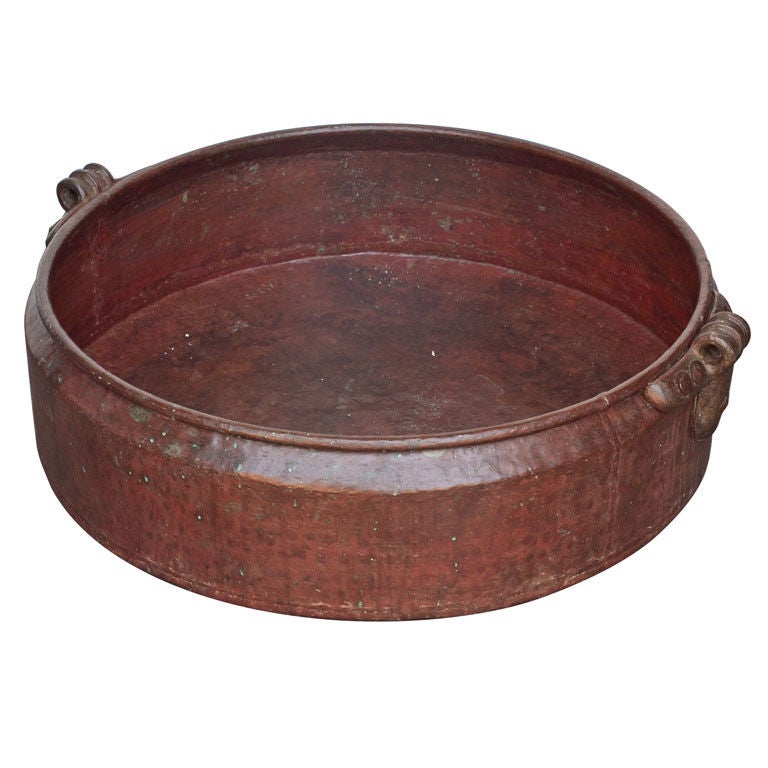 Very Large South Indian Solid Copper Cooking Pot at 1stDibs